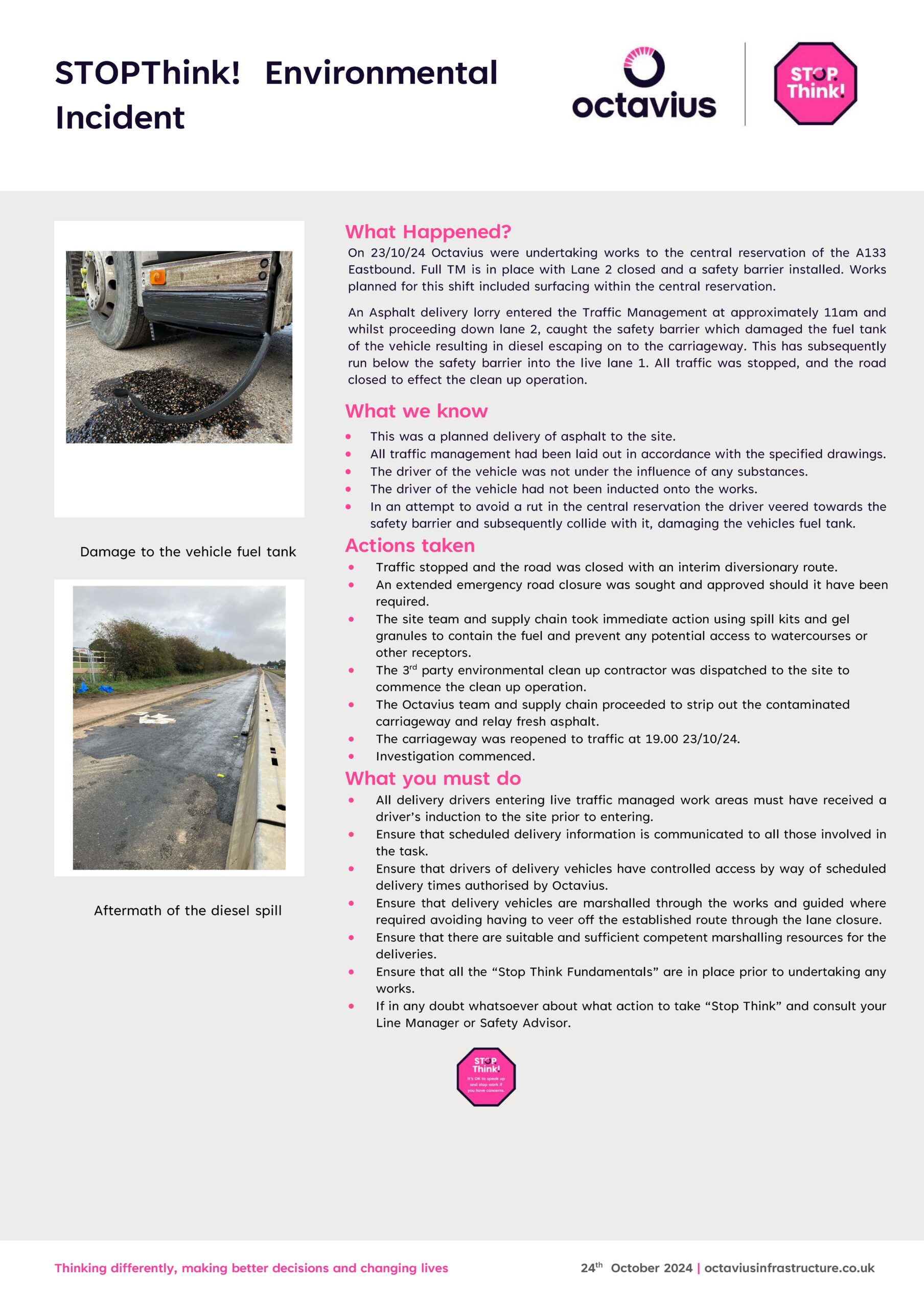 Environmental Incident - StopThink!